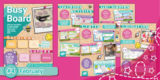 Weekend Busy Board February #4 (teacher made)