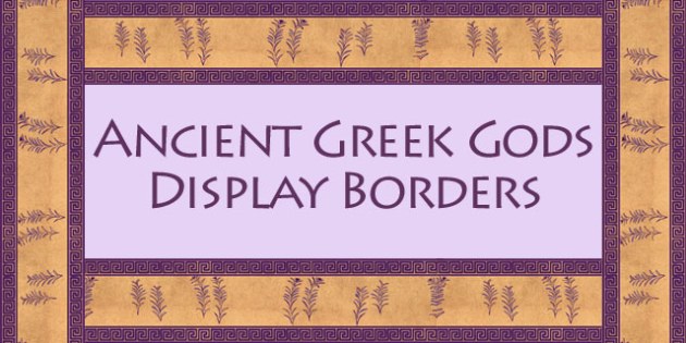Ancient Greek Gods Display Borders