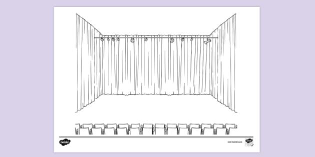 FREE! - drama stage colouring sheet | Colouring Pages