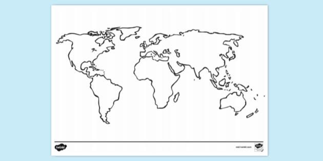 FREE! - Map Colouring Page for Kids | Colouring Sheets