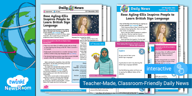 Rose Ayling-Ellis | Deaf Community and BSL | Twinkl NewsRoom