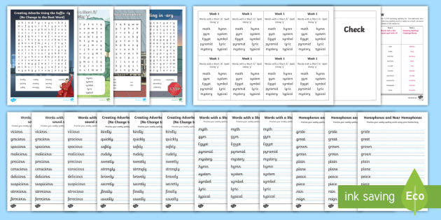 Year 3 Term 1 to 3 Handwriting Practice Bumper Spelling Pack