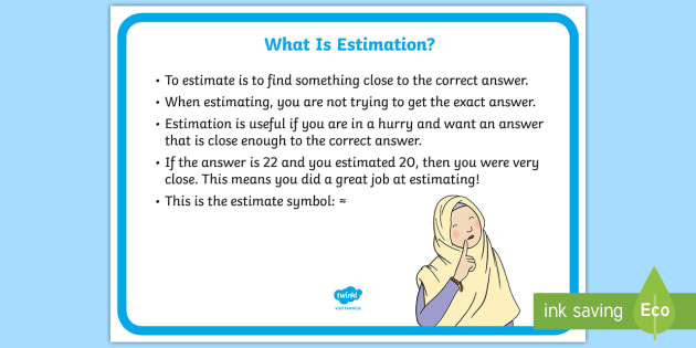 What Is Estimation A4 Display Poster (teacher made)