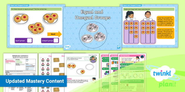 👉 Y1 Maths Multiplication Division Arrayş Equal Unequal Groups