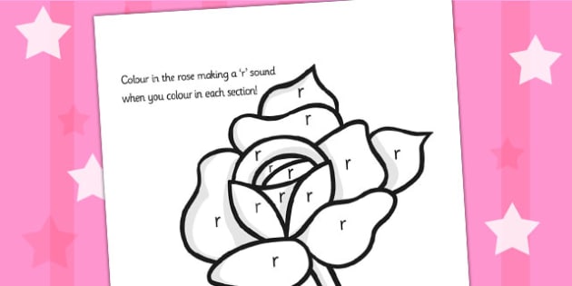 FREE! - Initial r Sound Production Colouring Sheet