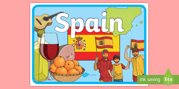 Spain Display Poster - Spain Display Banner (teacher made)