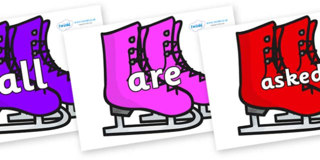 FREE! - Tricky Words on Ice Skates (teacher made)