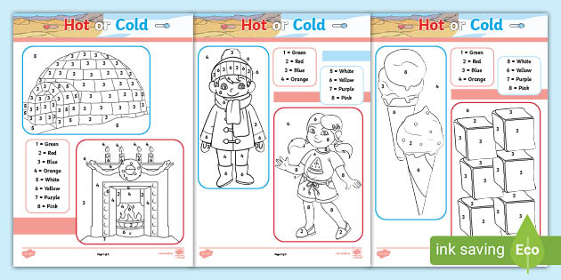 Hot and Cold Colour by Number Activity (teacher made)