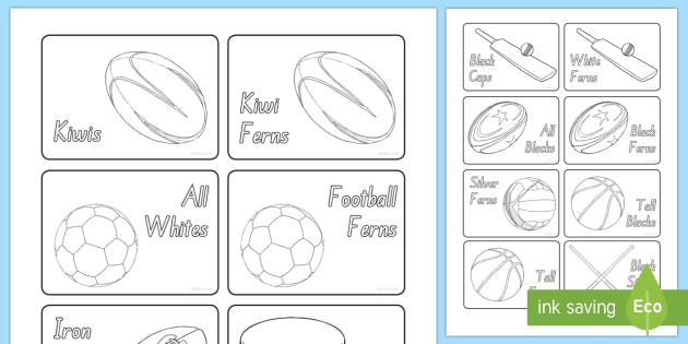 New Zealand Sports Teams Group and Table Signs