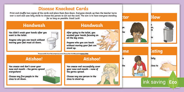 Disease Knockout Cards - KS2 Whole Class Game (teacher made)