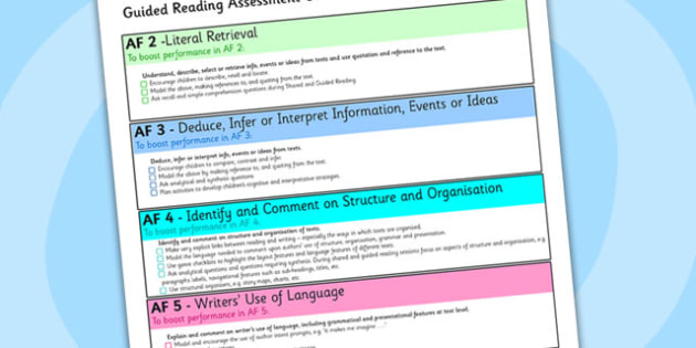 Guided Reading Assessment Guidelines A4 Sheet Guided Reading Assessment Guidelines A4 Sheet