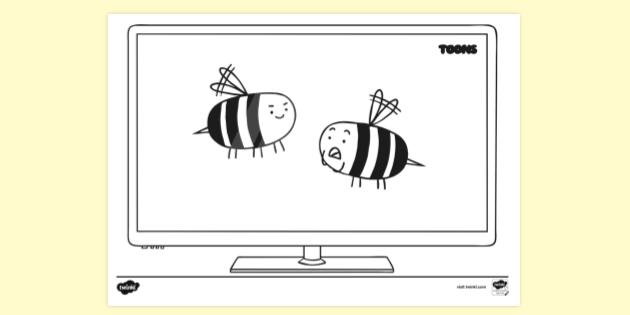 FREE! - TV Cartoon Colouring Sheet | Colouring Sheets