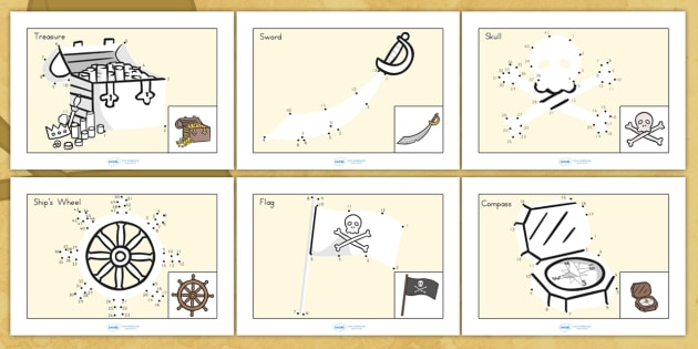 Dot to Dot Sheets Pirates