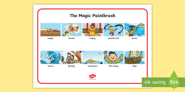 The Magic Paintbrush Word Mat