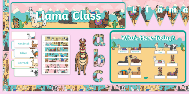 Llama-Themed Display Pack (teacher made)