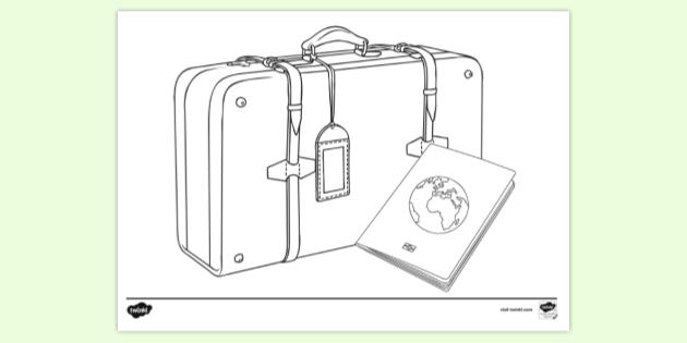 FREE! - Travelling Colouring Sheet (Teacher-Made)