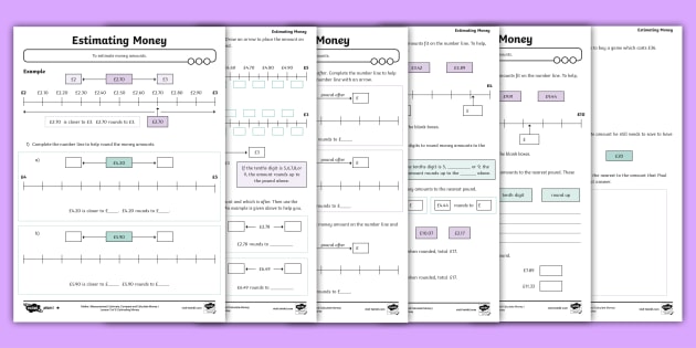 👉 Estimating Money Differentiated Activity Sheets