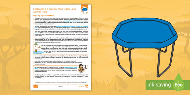 EYFS Ages 3-5 Large Activity Trays: Bug's Big Trip