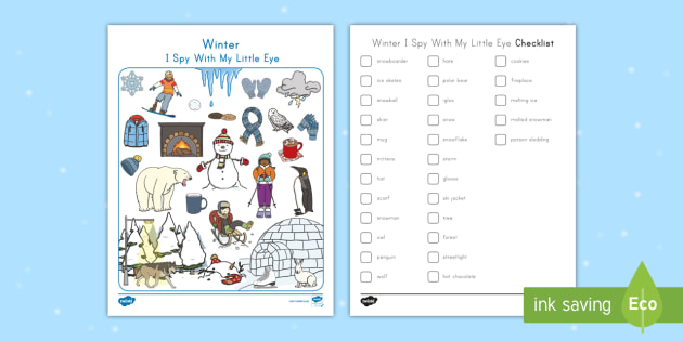 Winter I Spy Activity (teacher made)