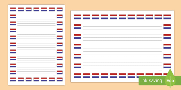 Netherlands Flag Page Borders
