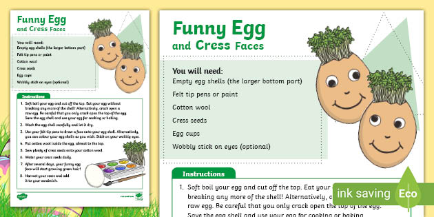 Easter Egg Funny Faces Activity (teacher made)