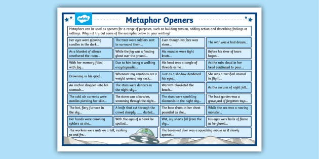 Metaphors Examples Ks3