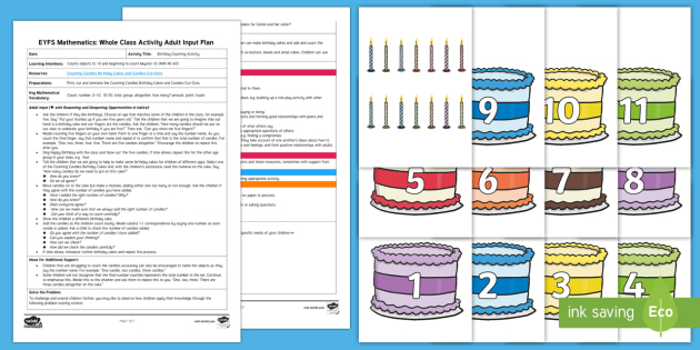 EYFS Maths: Birthday Counting Whole Class Adult Input Plan and Resource ...