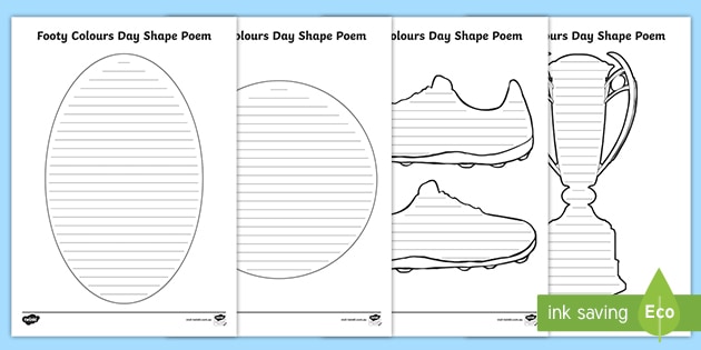 Footy Colours Day Shape Poetry (teacher made)