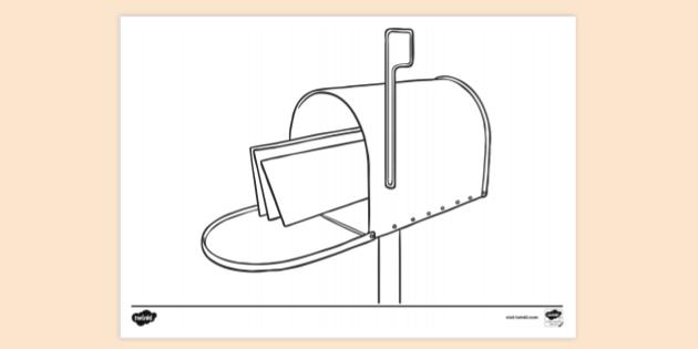 Mailbox Colouring Sheet | Colouring Sheets
