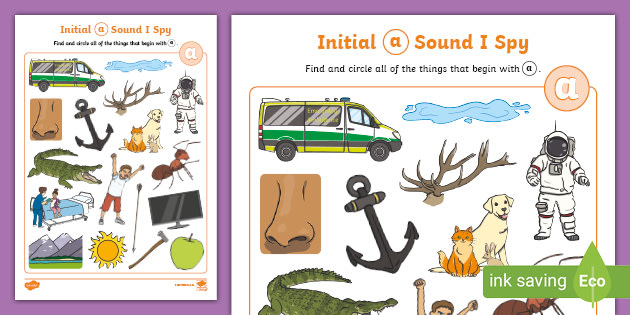 Initial Sounds I Spy Activity: Letter a