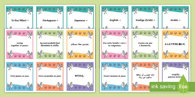 Living Together in Peace – Matching Game (PYP)