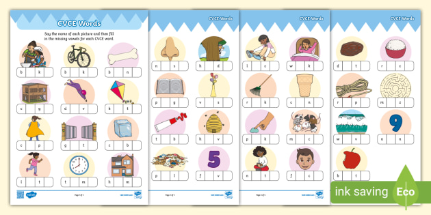 Cvc And Cvce Words Worksheets CVC & CVCE Words The Measured Mom
