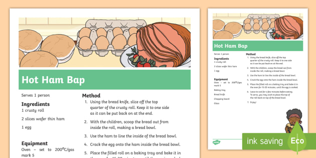 Hot Ham Bap Recipe (teacher made)