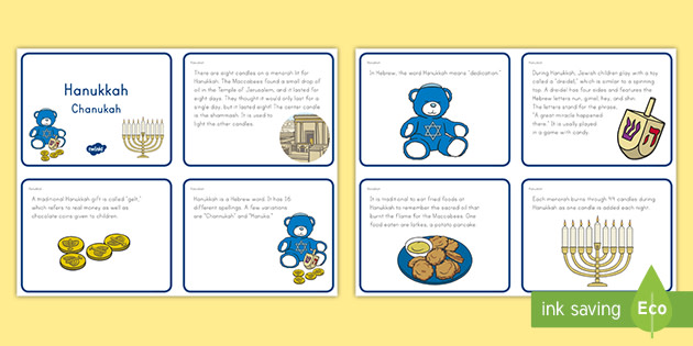 Hanukkah Fact Cards (teacher made)