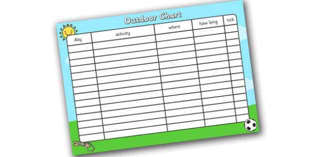 Outdoor Play Chart - play chart, outdoor play, outdoor chart