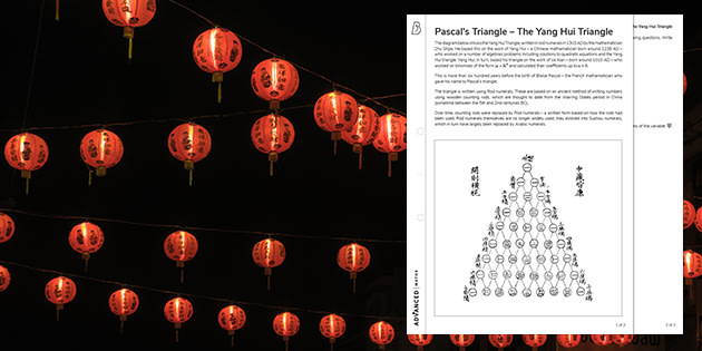 FREE! - 👉 Pascal's Triangle - Yang Hui Triangle| AS Level Maths | Beyond