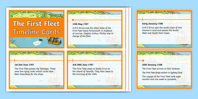 Australian Convicts Timeline The First Fleet Voyage Cards