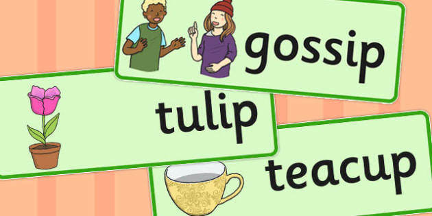 Two Syllable Final 'P' Sound Word Cards (teacher made)