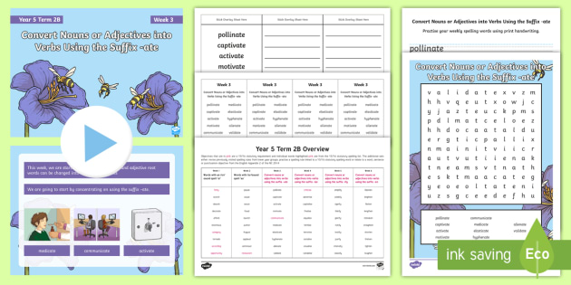 Year 5 Term 2B Week 3 Spelling Pack