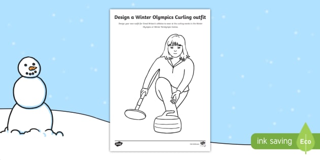 KS1 Design a Winter Olympics Curling Outfit Worksheet / Worksheet