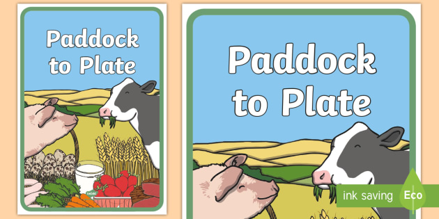 Paddock to Plate Editable Book Cover (teacher made)