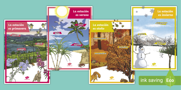 Spanish-Months-and-Seasons-Display-Poster-Northern-Hemisphere Display ...