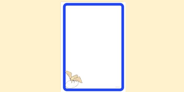 FREE! - silk moth emerging from cocoon Page Border | Twinkl