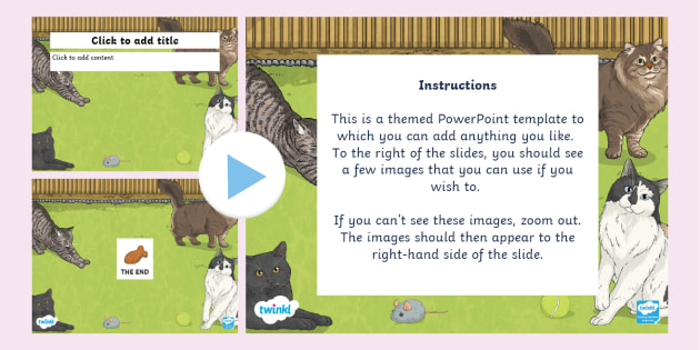 FREE! - Cat PowerPoint Background Template (teacher made)