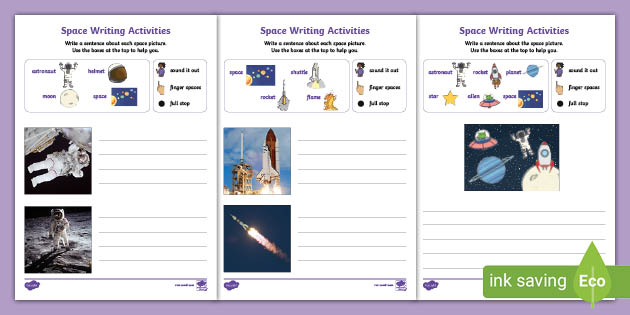 Space Early Writing Activities (teacher made)