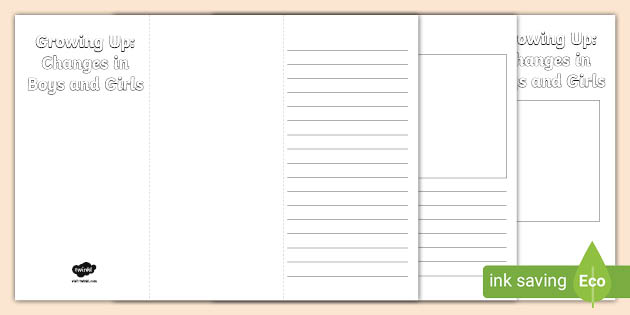 PSHE KS2 Puberty Changes in Boys and Girls Leaflet Activity