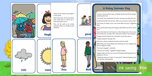 A Rainy Summer Day Listening Story (teacher made)