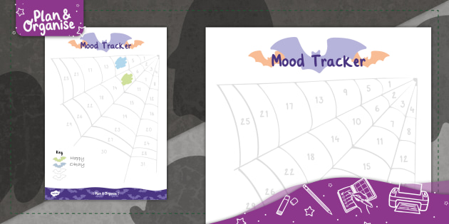 Halloween Spider Web Mood Tracker | Bullet Journaling