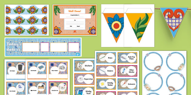 Spanish Talavera Classroom Setup Resource Pack
