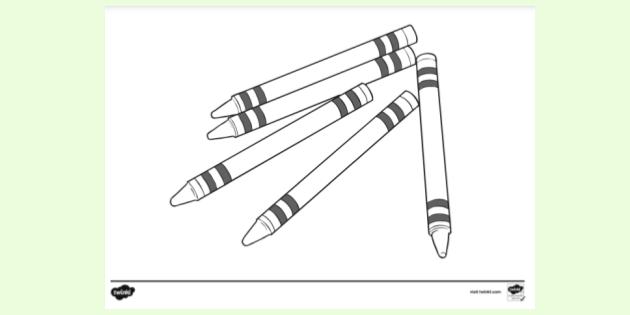 FREE! - Pencil Crayons Colouring Sheet (teacher made)